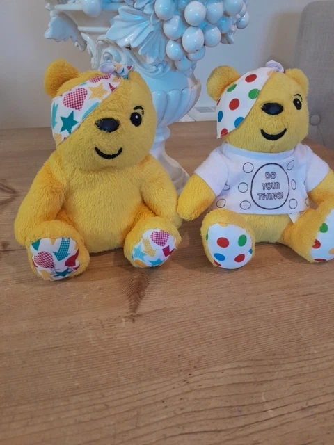 CHILDREN IN NEED Pudsey Bear Yellow with Bandage Soft Plush Toys 7” x 2 ...