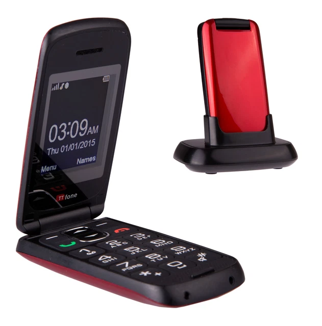 TTFONE STAR TT300 Big Button Simple Easy Senior Flip Sim Free Mobile ...
