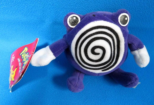 POLIWHIRL PURPLE POKEMON BEANIE # 61 plush soft toy NINTENDO HASBRO ...