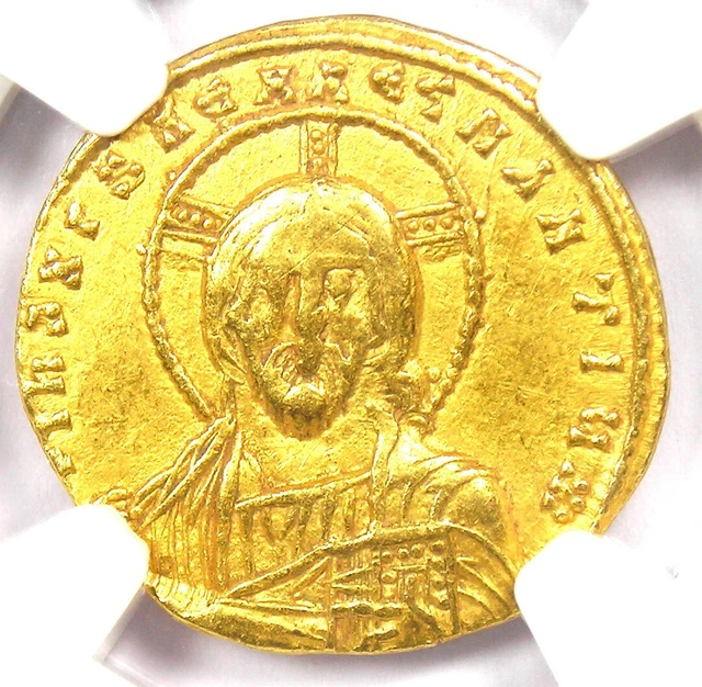 CONSTANTINE VII AND Romanus II AV Solidus Gold Christ Coin 945 AD - NGC ...