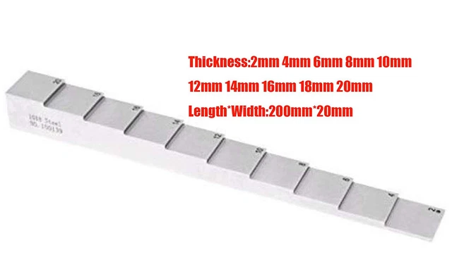 10 STEP ULTRASONIC Test Calibration Block for Ultrasonic Thickness ...