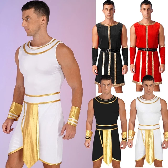MEN'S PHARAOH COSPLAY Costume Ancient Robes Egypt Fancy Dress Halloween ...