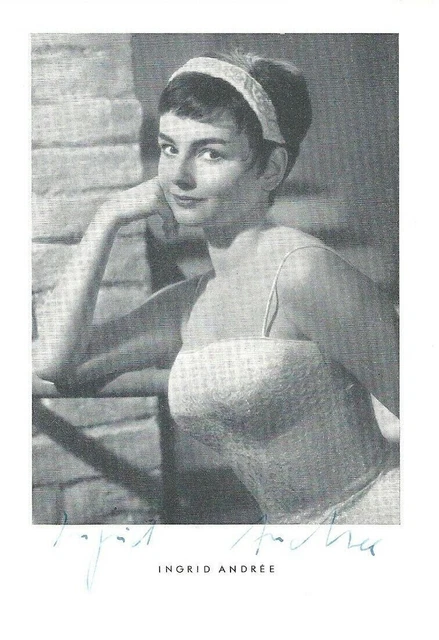 INGRID ANDREE ORIGINAL Autogramm signierte Postkarte 50er Jahre EUR 8 ...