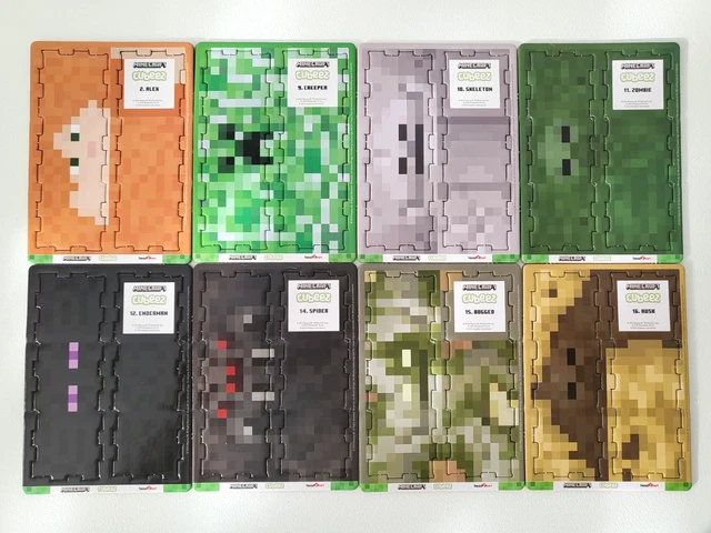 WOOLWORTHS MINECRAFT CUBEEZ 2025 LOT of 8 New Unused 2, 9-12, 14-16 ...