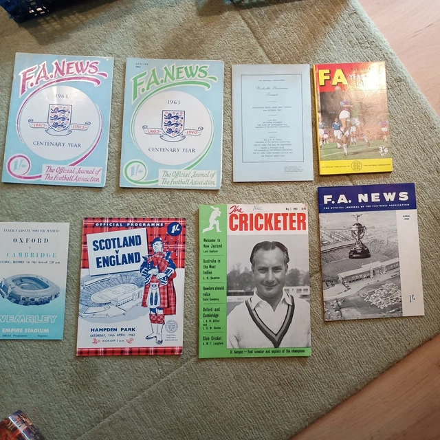 VINTAGE FOOTBALL PROGRAMMES Bundle Job lot 1960s £1.16 - PicClick UK