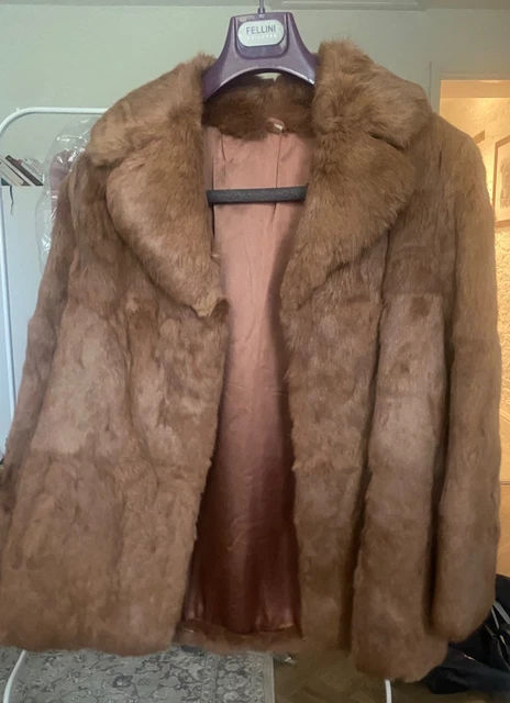 RARE FIND - vintage real coney fur coat made in Hong Kong £37.08 ...