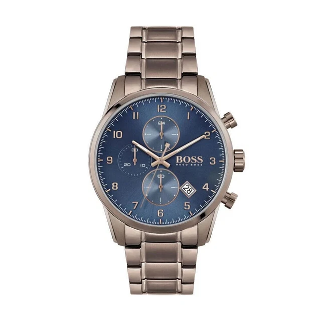 MONTRE HOMME HUGO Boss Skymaster Hb1513788 Cadran Bleu - Garantie ...