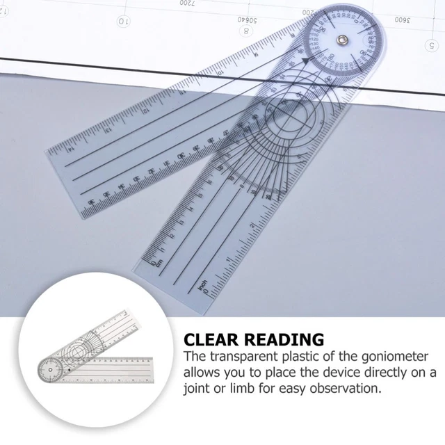 MEDICAL ANGLE RULER Goniometer Protractor for Measuring Protractors £6.18 - PicClick UK