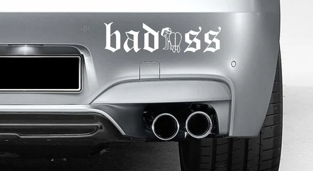 BADASS PARE-CHOC BLANC JDM DRIFT RAT'S VW DUB ROD 25cm AUTOCOLLANT ...