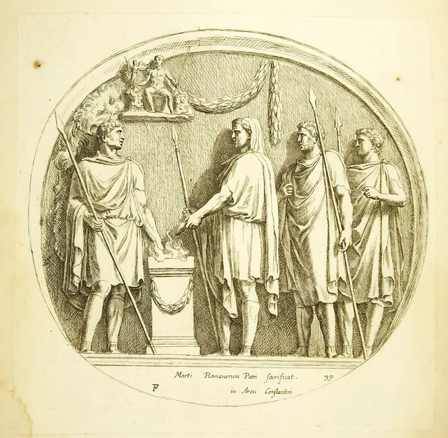 SACRIFICE AU DIEU Mars Bas relief de l'Arc de Constantin s François ...