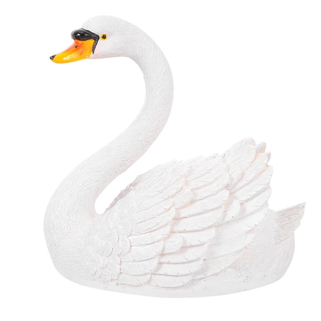 SWAN GARDEN STATUE Figurines Pool Float Floating Model Scenic Area ...