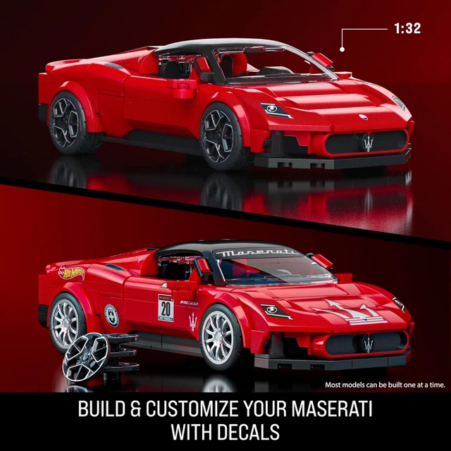MATTEL BRICK SHOP Hot Wheels Speed Series Building Set, Maserati MC20 ...