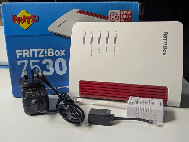 FRITZ!BOX 7530 WIRELESS AC Router Zen Edition integrated modem DSL Mesh ...
