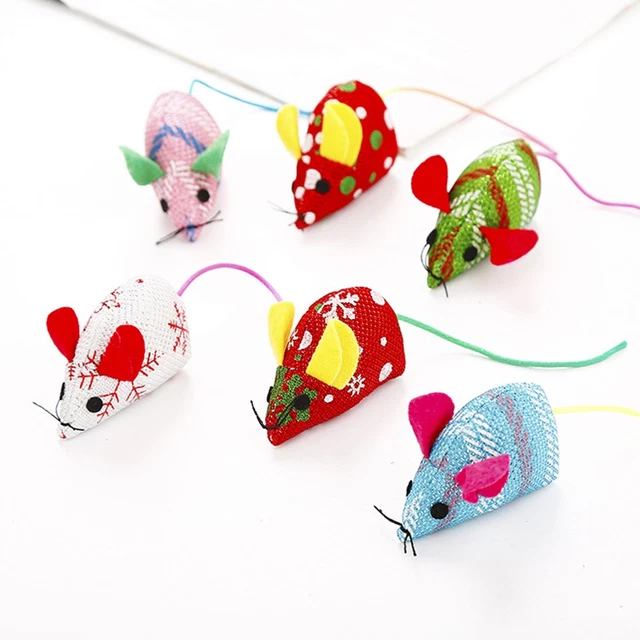 6 PCS CAT Squeaky Toy Mouse Interactive Mice Toys for Indoor Cats $19. ...