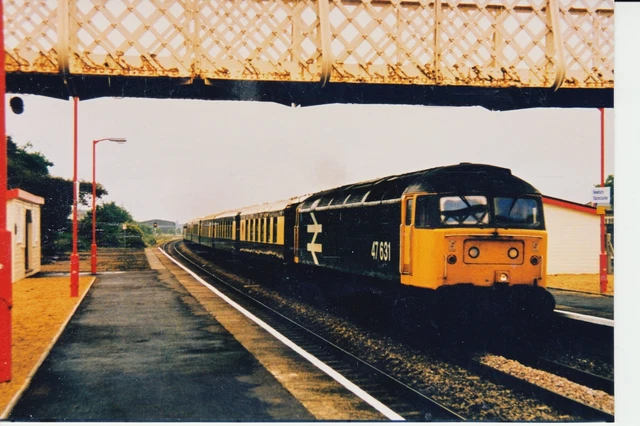 RAILWAY PHOTO CLASS 47 47632 @ Newbury Racecourse 8/6/88 Orient Express ...