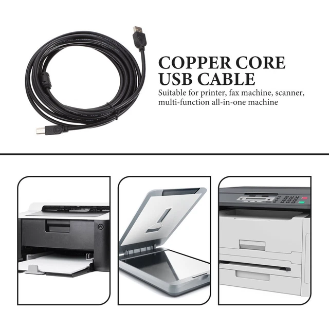 20 PRINTER CABLE Facsimile Machine USB Scanister Cord Scanner £11.59 ...