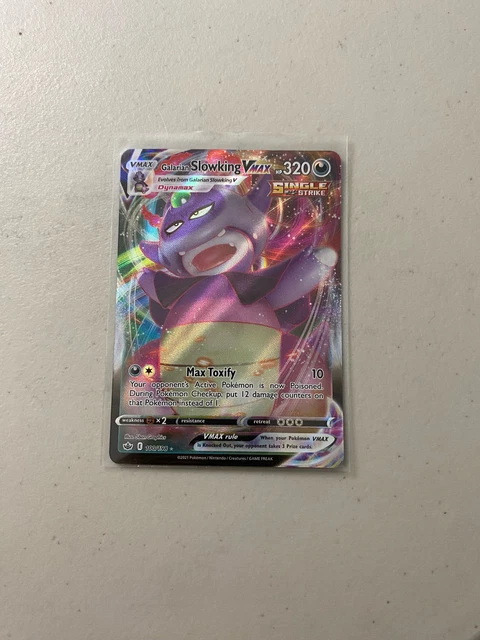 POKÉMON TCG GALARIAN Slowking VMAX 100/198 Ultra Rare Chilling Reign NM ...