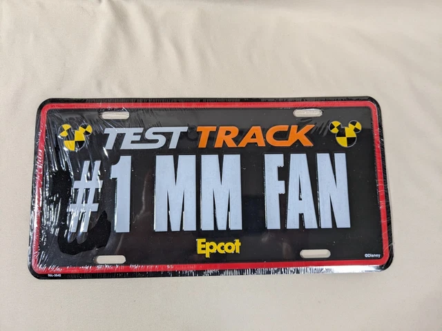 WALT DISNEY WORLD Epcot Test Track License Plate Tag NEW Sealed $32.99 ...