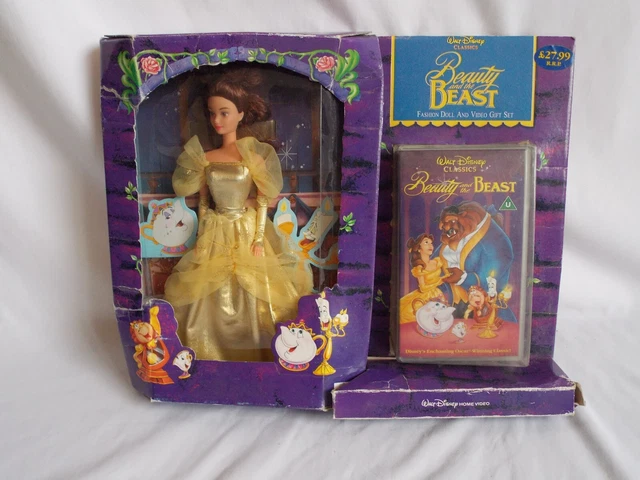 BEAUTY AND THE Beast Video VHS Sealed + Boxed Mattel Belle Doll ...