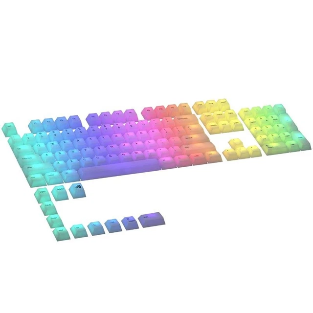 0810069975535 GLORIOUS POLYCHROMA RGB Keycaps - 115 Keycaps, ANSI, US ...