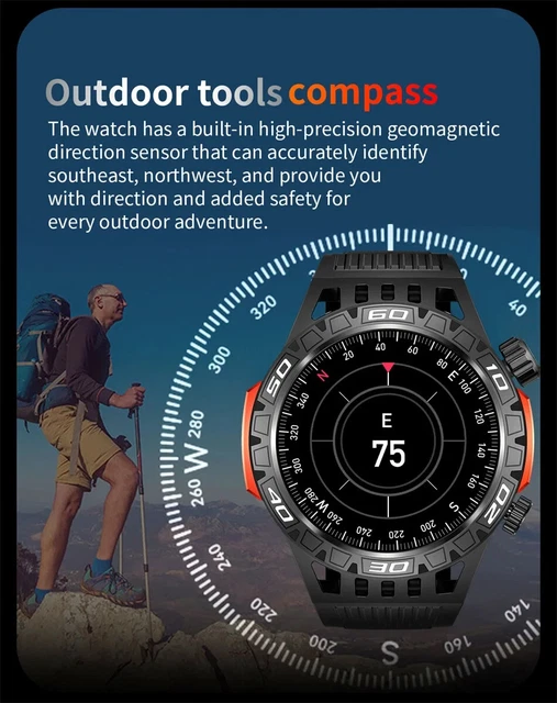 AMOLED BLUETOOTH CALL Numbering Smartwatch GPS ECG COMPASS Smartwatch £ ...