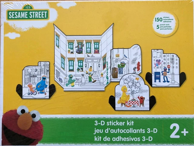 NEW BOX - 123 SESAME STREET 3D STICKER KIT (age 2+) build and decorate ...