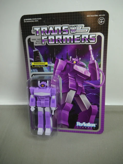 TRANSFORMERS WAVE 2 Shockwave 10 CM Reaction Super7 (Ka) K# £14.20 ...