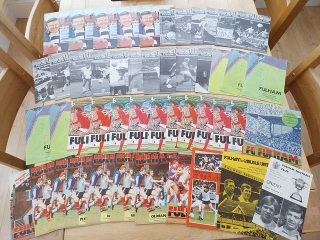 FULHAM 49 HOME Programme Bundle From The Period 1970 - 1987 £4.50 ...