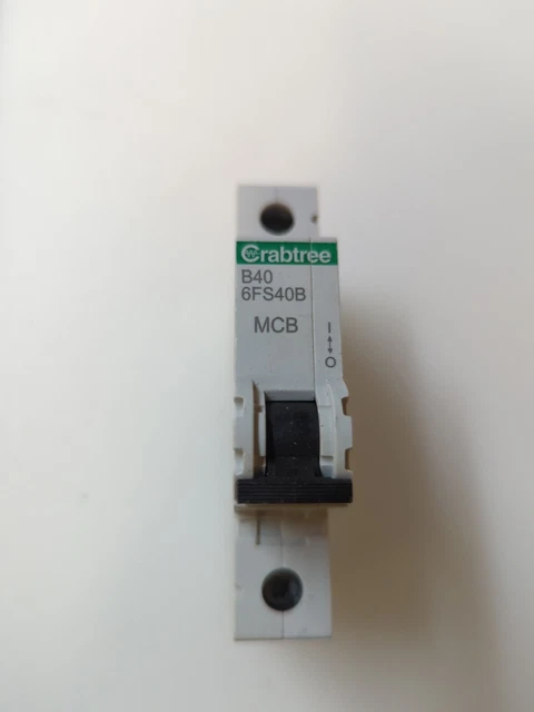 CRABTREE 6FSS40B 40 amp Miniature Circuit Breaker MCB Loadstar 6kA Type B B40 £6.99 - PicClick UK