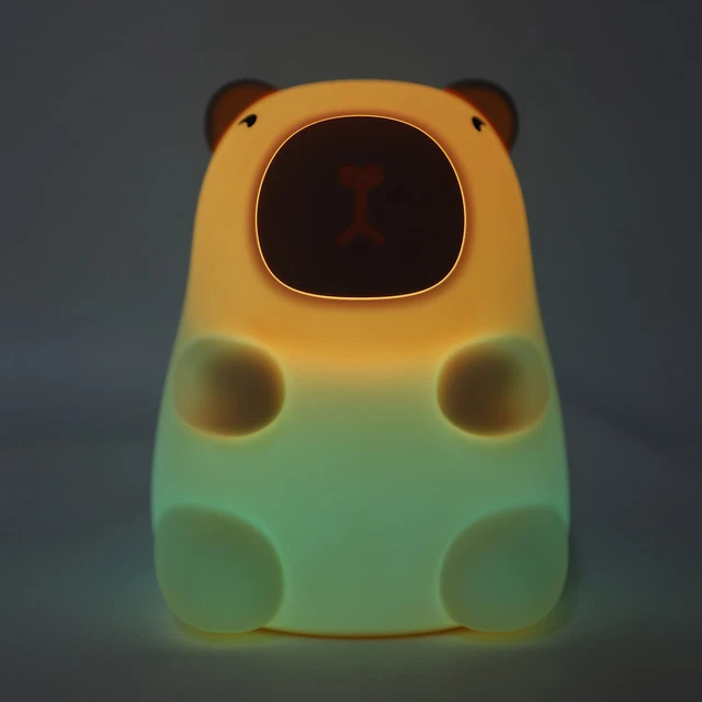 *CAPYBARA NIGHT LIGHT Color Changing Kids Rechargeable RGB Animal ...