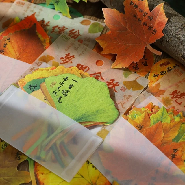 MARKERS FLAGS FOLIAGE Writing Notepad Post Memos Index Bookmark ...