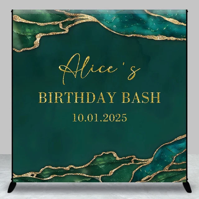CUSTOM DARK GREEN Marble Texture Birthday Backdrop $36.01 - PicClick AU