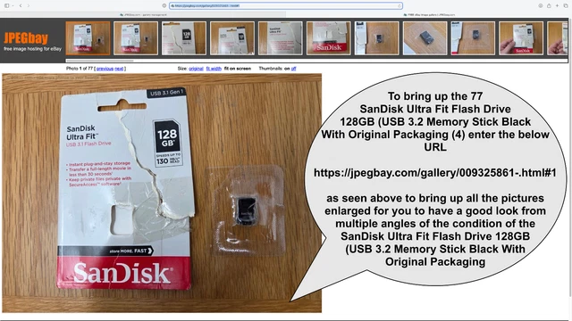 SANDISK ULTRA FIT Flash Drive 128GB (USB 3.2 Memory Stick Black With ...