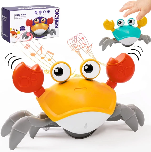 2025 NEW CRAWLING Crab Baby Toy, Rechargeable Infant Tummy Time Toys ...