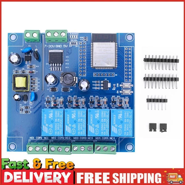 4 CHANNEL ESP32 ESP32-WROOM-32E Development Board Relay Module Relay Board £15.35 - PicClick UK