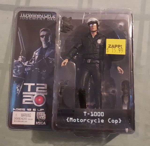 NECA REEL TOYS Terminator 2 Judgment Day T-1000 (MOTORCYCLE COP) Figure ...