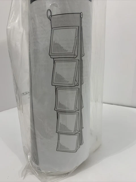 DISCONTINUED WHITE IKEA PLUTT 6 Pocket Wall Organizer w Hanger 66" tall ...