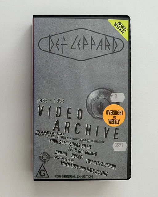 DEF LEPPARD - Video Archive [VHS] Polygram Ex-Rental Video Tape Metal ...