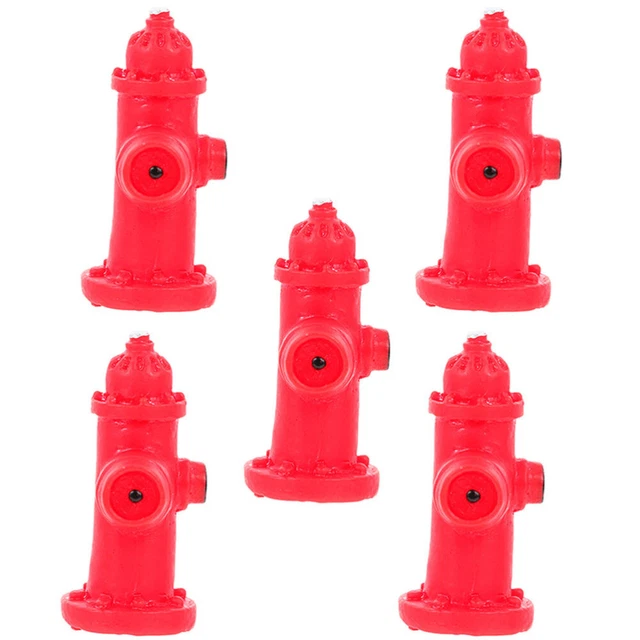Fire Prop 5Pcs Realistic Fire Hydrant Models Miniature Traffic Signs ...