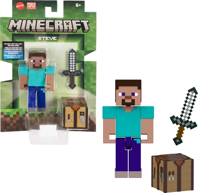 MATTEL MINECRAFT ACTIONFIGUR & Zubehör, 2er-Pack mit Steve im ...