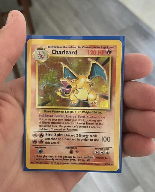 POKÉMON TCG CHARIZARD Base Set 4/102 Holo Unlimited Holo Rare See ...