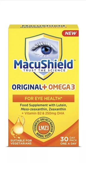 MACUSHIELD ORIGINAL+ OMEGA 3 Capsules 30 Day Pack Brand New £16.99 ...