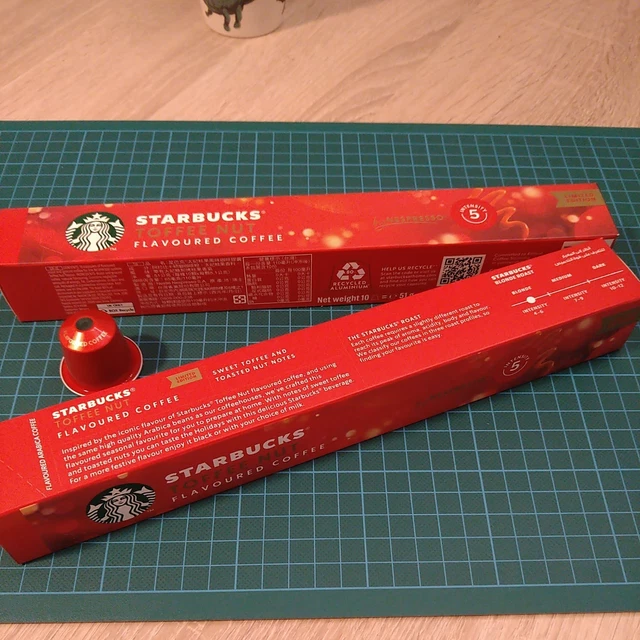 30 STARBUCKS TOFFEE Nut Flavoured Coffee Limited Edition Nespresso ...