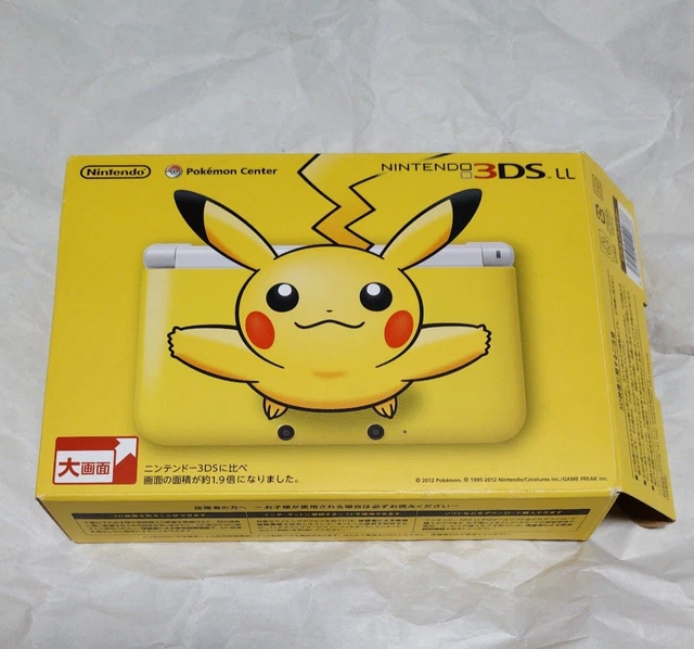 NINTENDO 3DS XL LL Pokemon Center Limited Pikachu Yellow Console w/ Box ...