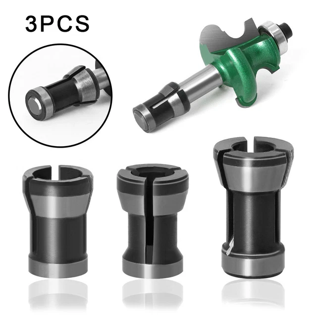 3 TAILLES FRAISE Extension Collet Chuck Tige Attachement Bord Moulage ...