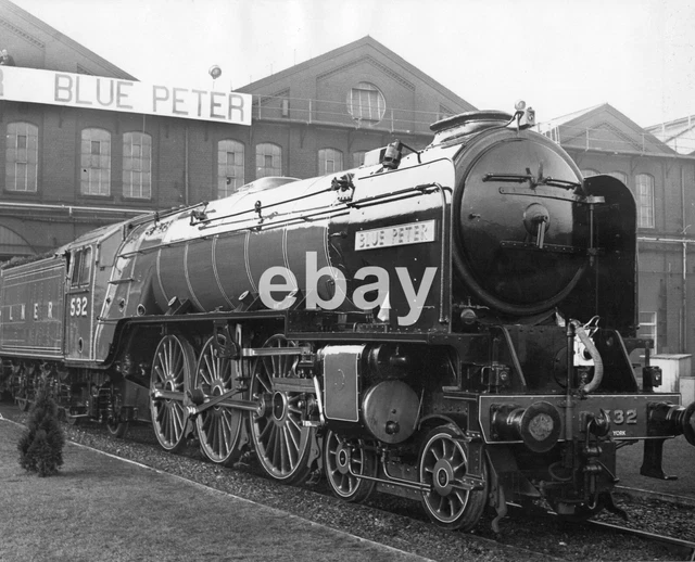 BRITISH RAIL LNER A2 STEAM LOCOMOTIVE 60532 BLUE PETER 1970x 9x7 LARGE ...