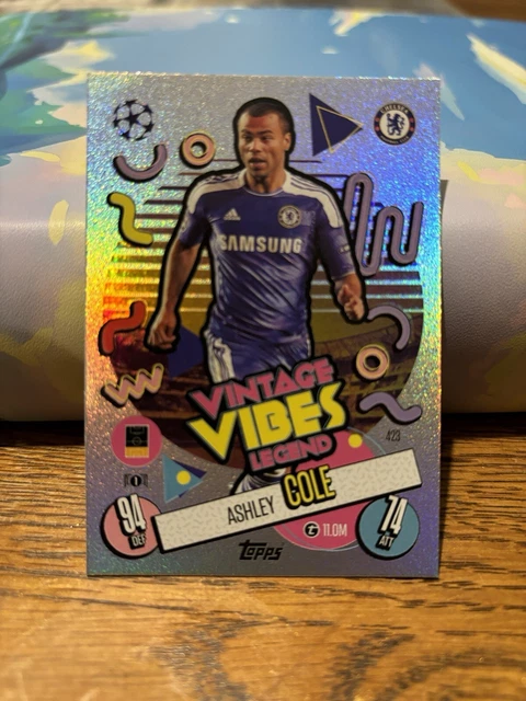 ASHLEY COLE VINTAGE Vibes Legend Match Attax 2024/2025 Chelsea 24/25 ...