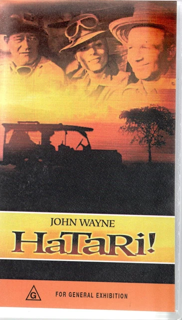 JOHN WAYNE HATARI **SEALED** VHS Video Tape Howard Hawkes 1961 action ...