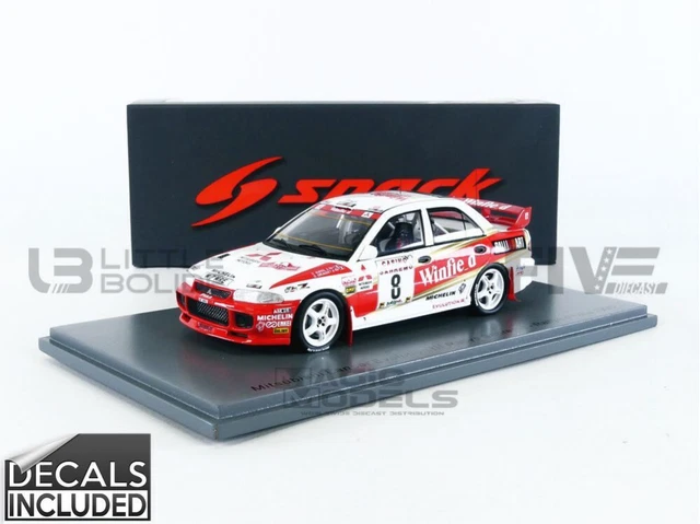 SPARK 1/43 S6513 MITSUBISHI LANCER EVOLUTION III - RALLYE SAN REMO 1996 ...