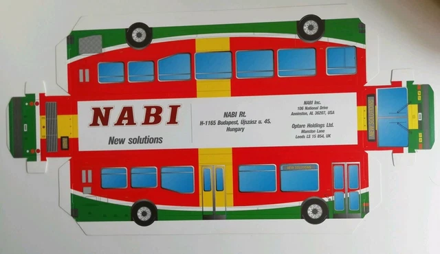RARE VINTAGE CUT-OUT Bus Model - Nabi - New Solutions Budapest Hungary ...